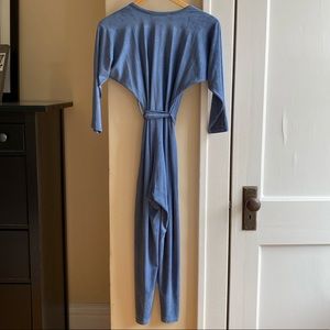 Tea You | Pants & Jumpsuits | Tea You Blue Faux Suede Jumpsuit | Poshmark